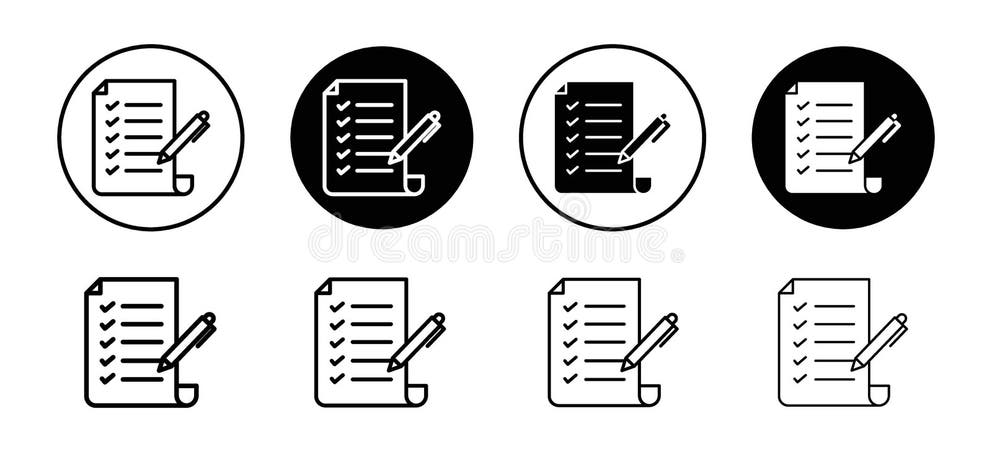 General Terms Vector Icon Set Collection. General Terms Outline Flat ...