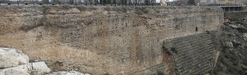 General View of the Ancient Roman Hydraulic Dam. Stock Image - Image of ...