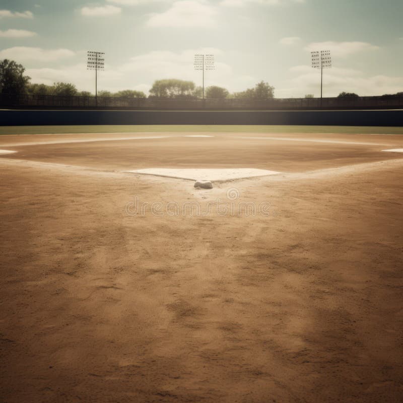 General View of Baseball Pitch, Created Using Generative Ai Technology ...