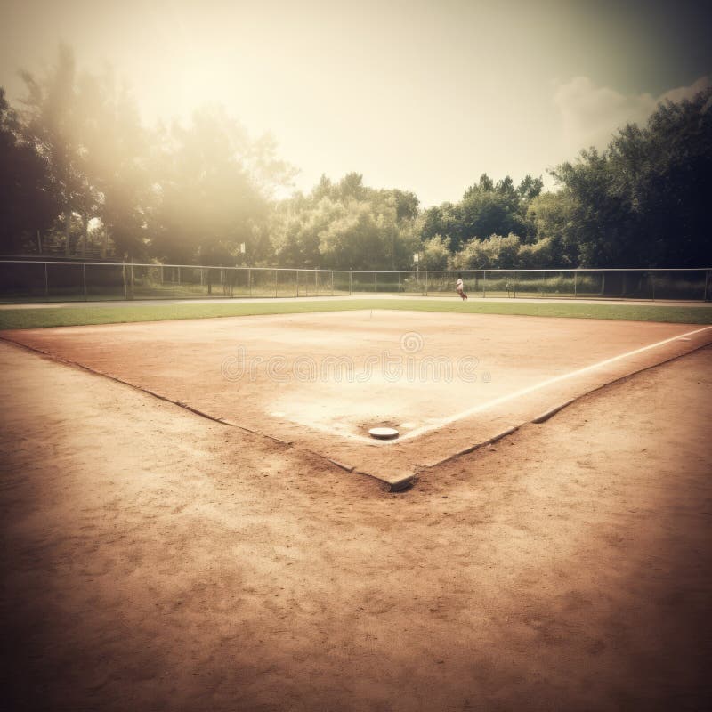 General View of Baseball Pitch, Created Using Generative Ai Technology ...