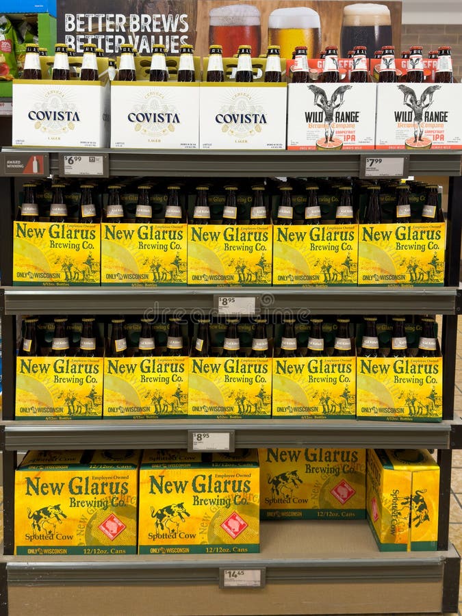 General View of a Beer Display in an Aldi in Wisconsin on June 12, 2024 ...