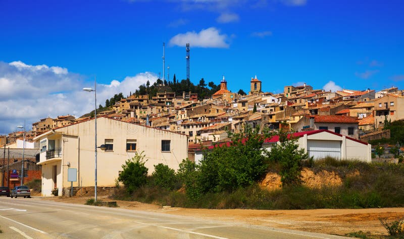 General View of Calaceite. Aragon Stock Image - Image of outdoor ...