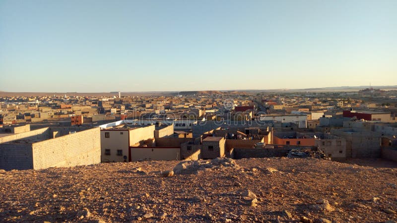 General View of the City in the Middle of the Vast African Desert ...