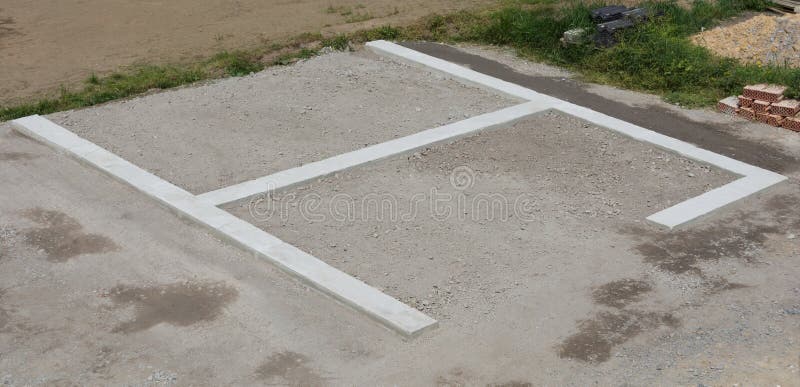 Overall View of a Finished Strip Foundation Stock Image - Image of news ...