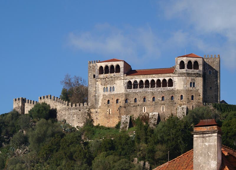 Historical Castle in Leiria, Centro - Portugal Stock Photo - Image of ...