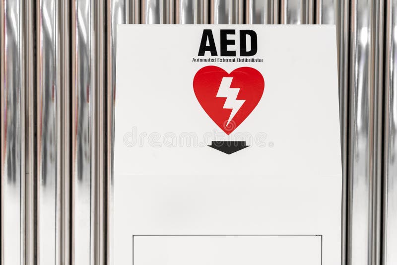 General View of a Life Saving Defibrillator. Portable Automated ...