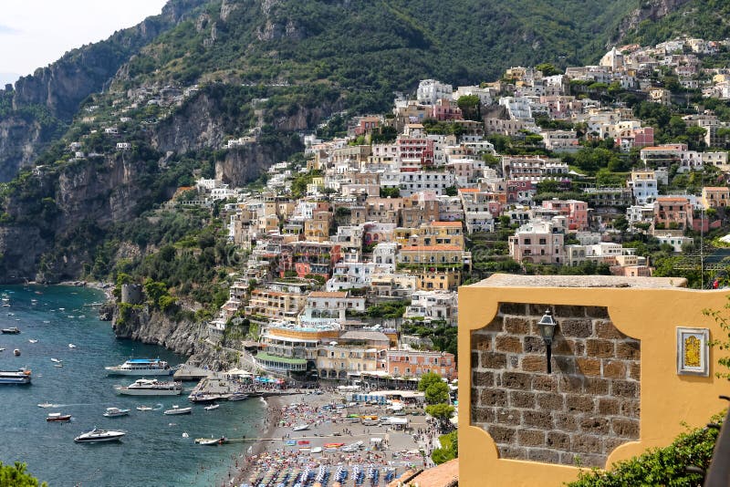 General View of Positano Town in Naples, Italy Stock Image - Image of ...