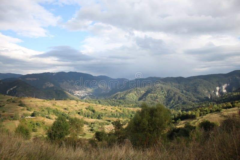 Rodopi Mountains Range in Bulgaria Stock Image - Image of fresh, grass ...