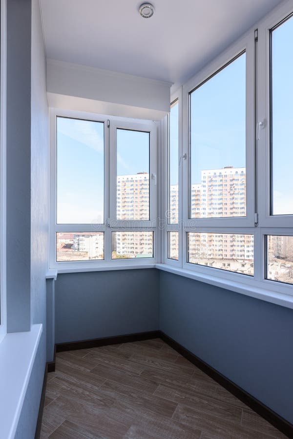 A General View of a Small Compact Balcony in a High-rise Building Stock ...