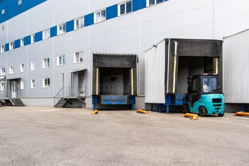 General View To the Loading Gates Inside the Warehouse.Interior of a ...