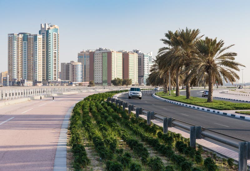 A General View of the Waterfront of Sharjah UAE Editorial Stock Photo ...