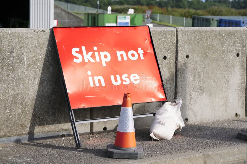 General Waste and Rubbish for Skip Use Sign Stock Photo - Image of ...