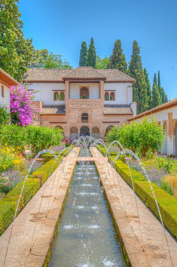 Generalife Palace in Granada, Spain Stock Image - Image of tourism ...