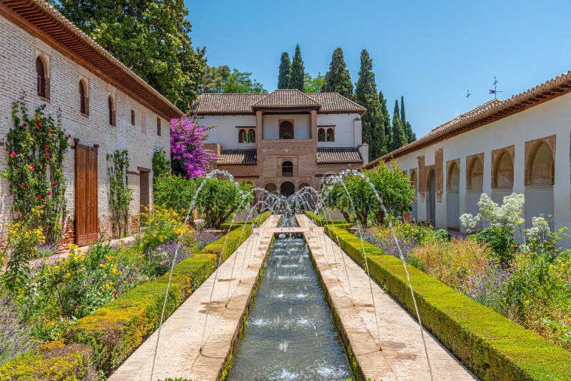 Generalife Palace in Granada, Spain Stock Photo - Image of spain ...