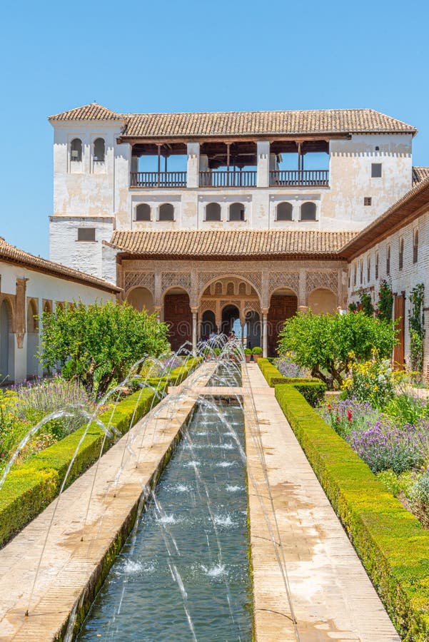 Generalife Palace in Granada, Spain Stock Photo - Image of ...