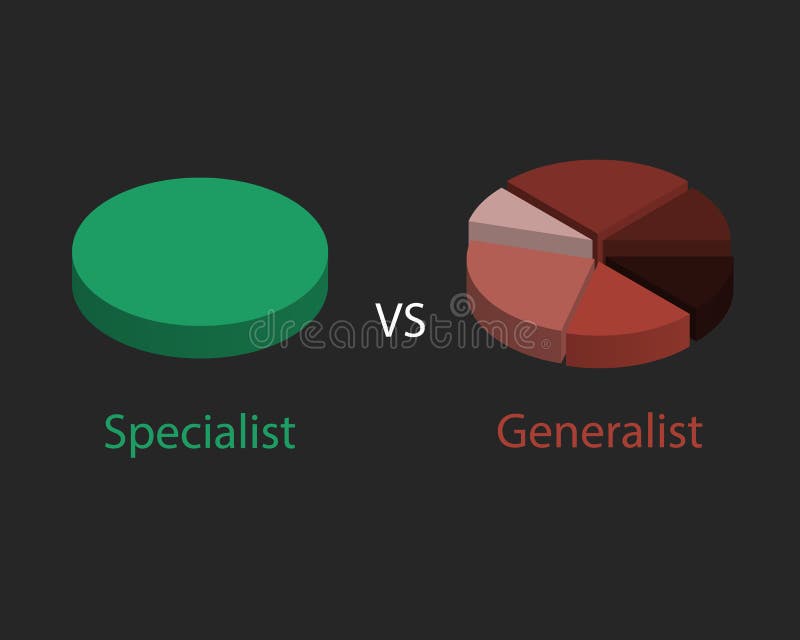 Generalist Vs Specialist in Skill Vector Stock Vector - Illustration of ...