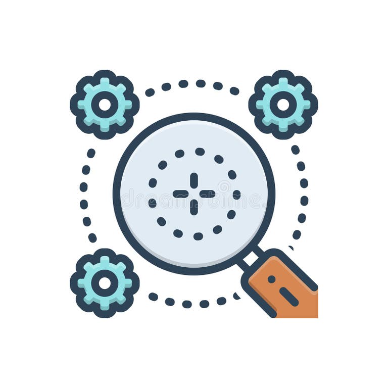 Color Illustration Icon for Generalities, Generalization and Glass ...