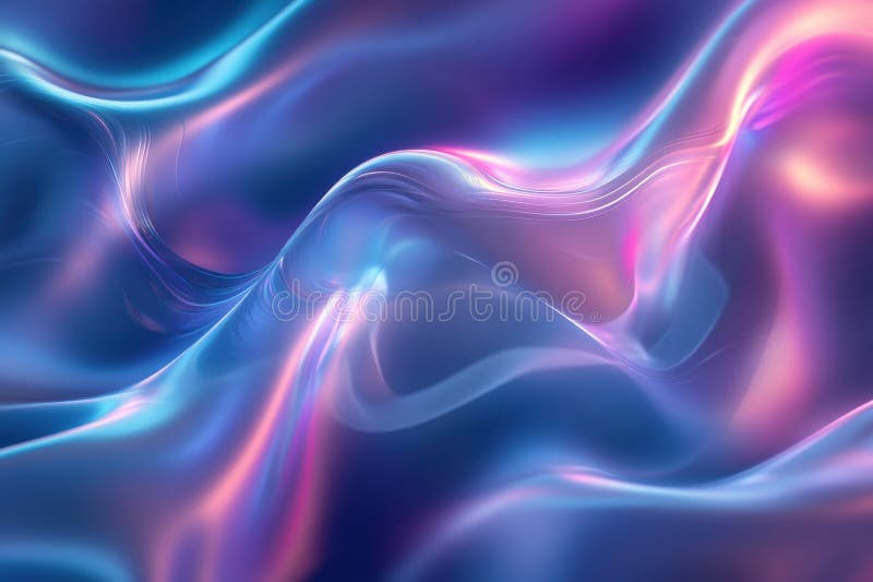 Generate an Abstract Image Featuring Smooth, Flowing Waves of ...