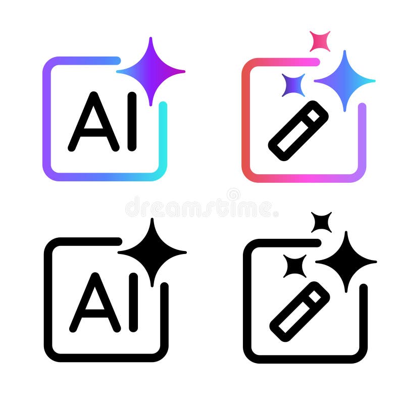 Generate AI Artificial Intelligence Icon Symbol of Generative Button ... Generate AI Artificial Intelligence Icon Symbol of Generative Button ...