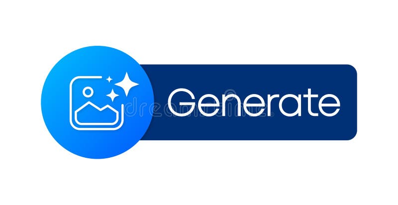 Generate AI Button. Artificial Intelligence and Machine Learning ...