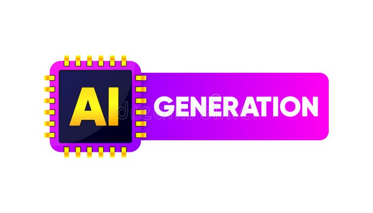 Generate AI Button. Artificial Intelligence and Machine Learning ...