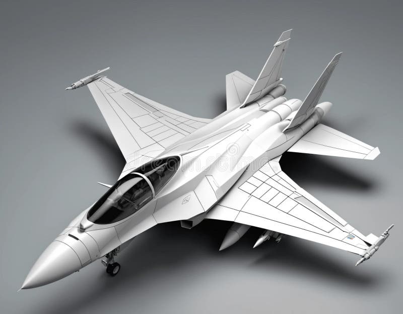 3D-rendered Model of a Fighter Jet, Designed with Clean, Sharp Edges ...