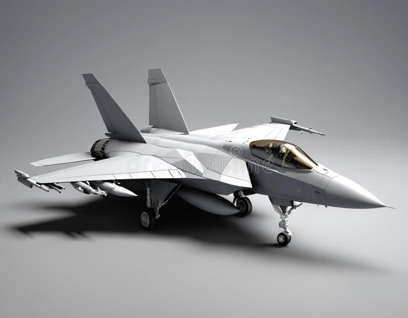 3D-rendered Model of a Fighter Jet, Designed with Clean, Sharp Edges ...