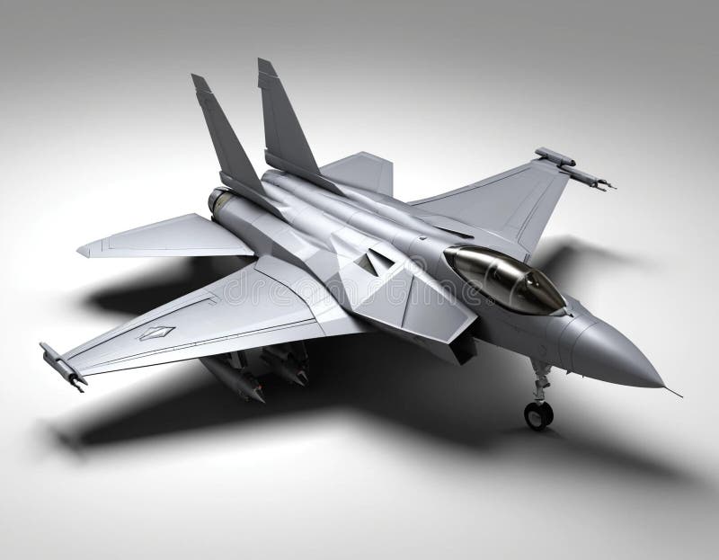 3D-rendered Model of a Fighter Jet, Designed with Clean, Sharp Edges ...