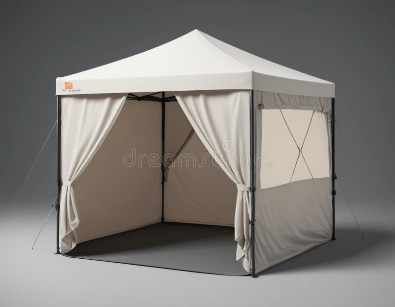 3D-rendered Model of a Square Pop-up Tent Stock Illustration ...