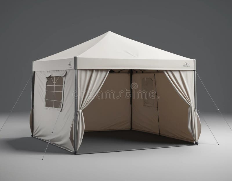 3D-rendered Model of a Square Pop-up Tent Stock Illustration ...