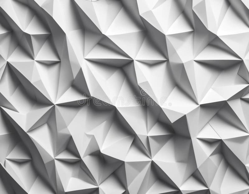 A 3D Rendering of a White Shaded Abstract Geometric Pattern Inspired by ...