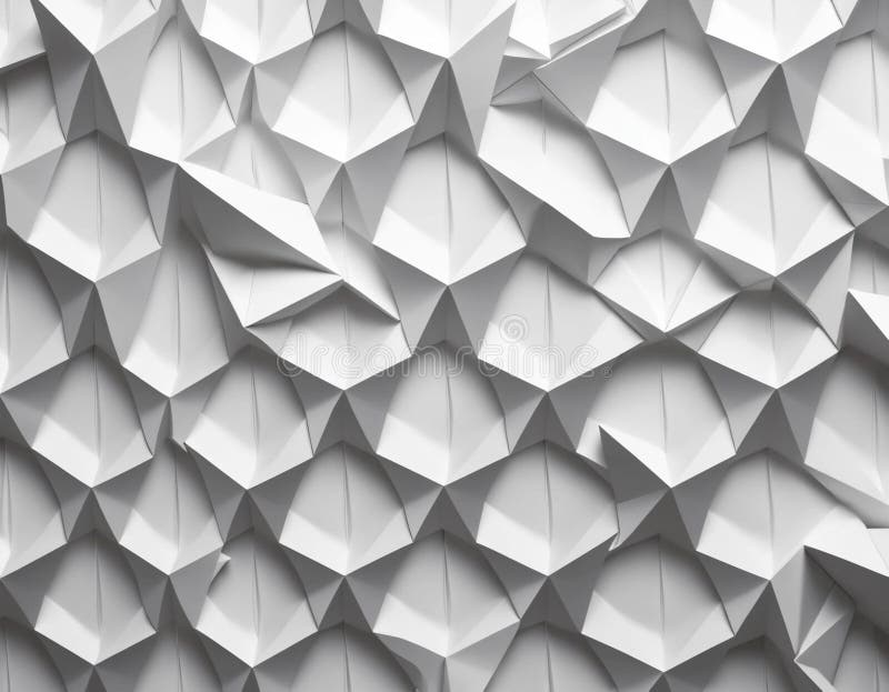 A 3D Rendering of a White Shaded Abstract Geometric Pattern Inspired by ...