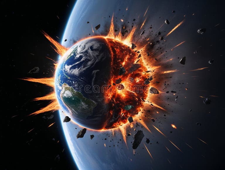 Epic and Dramatic Visualization of Planet Earth Exploding in Space ...