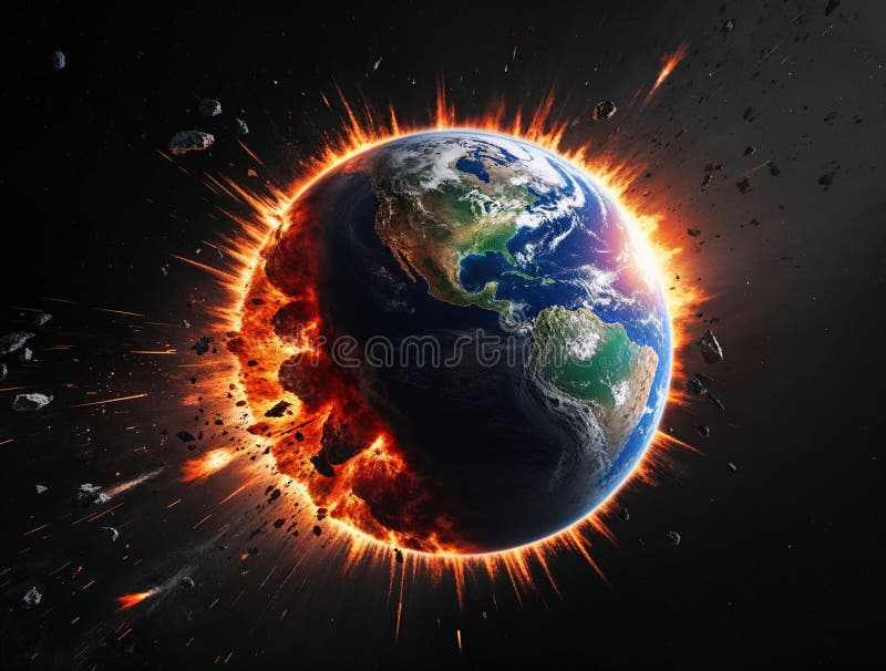 Epic and Dramatic Visualization of Planet Earth Exploding in Space ...