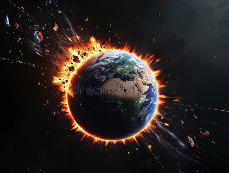 Epic and Dramatic Visualization of Planet Earth Exploding in Space ...