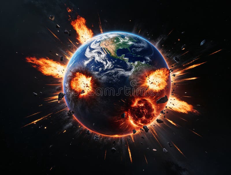 Epic and Dramatic Visualization of Planet Earth Exploding in Space ...