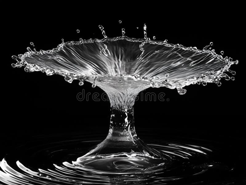 A dramatic splash of water stock illustration. Illustration of droplet ...