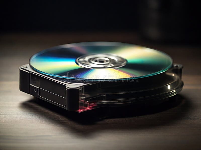 Illustration of a CD DVD Cassette on a Table Stock Illustration ...