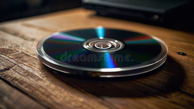 Illustration of a CD DVD Cassette on a Table Stock Illustration ...