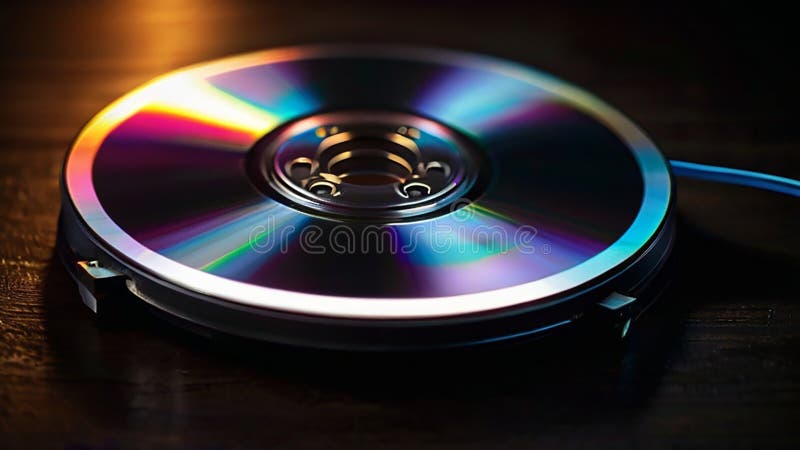 Illustration of a CD DVD Cassette on a Table Stock Illustration ...