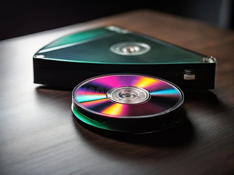 Illustration of a CD DVD Cassette on a Table Stock Illustration ...