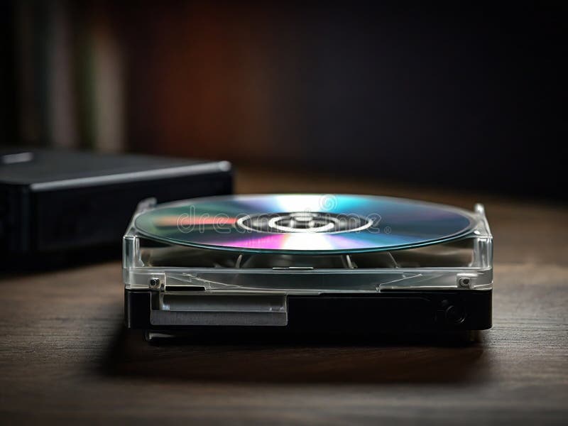 Illustration of a CD DVD Cassette on a Table Stock Illustration ...