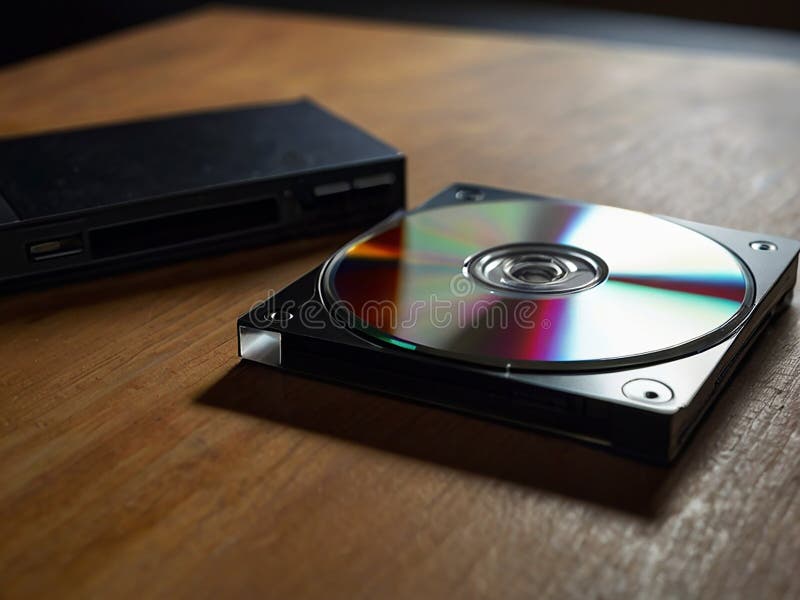 Illustration of a CD DVD Cassette on a Table Stock Illustration ...