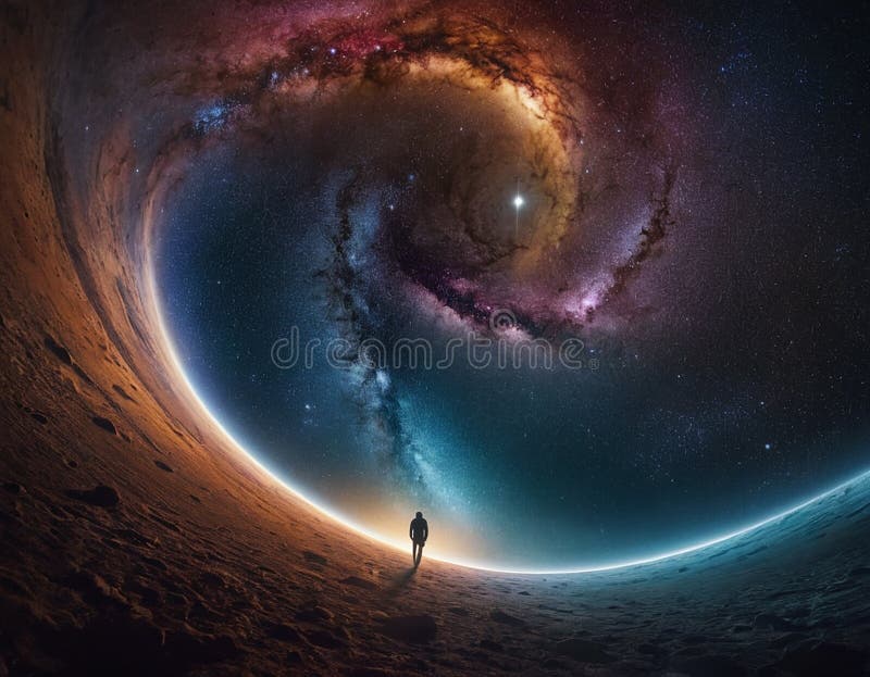 Illustration of the Theory of Time, Space Stock Illustration ...