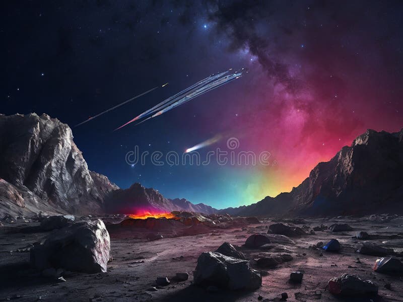 An Object in Space that Resembles a Satellite Stock Illustration ...