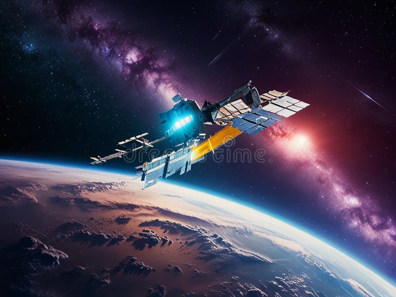 An Object in Space that Resembles a Satellite Stock Illustration ...