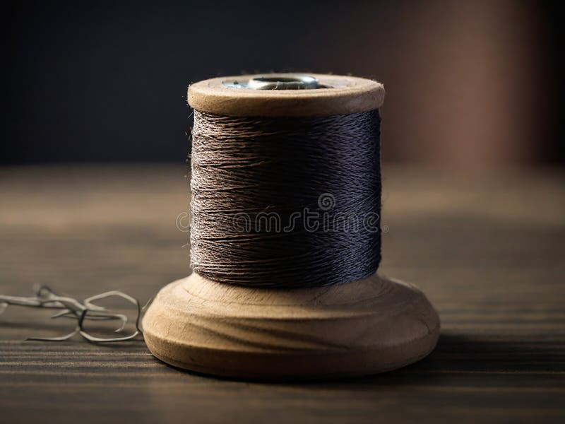 Rolls of Thread in a Container on the Table Stock Illustration ...