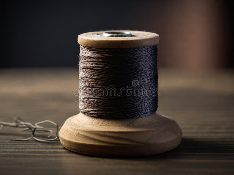 Rolls of Thread in a Container on the Table Stock Illustration ...
