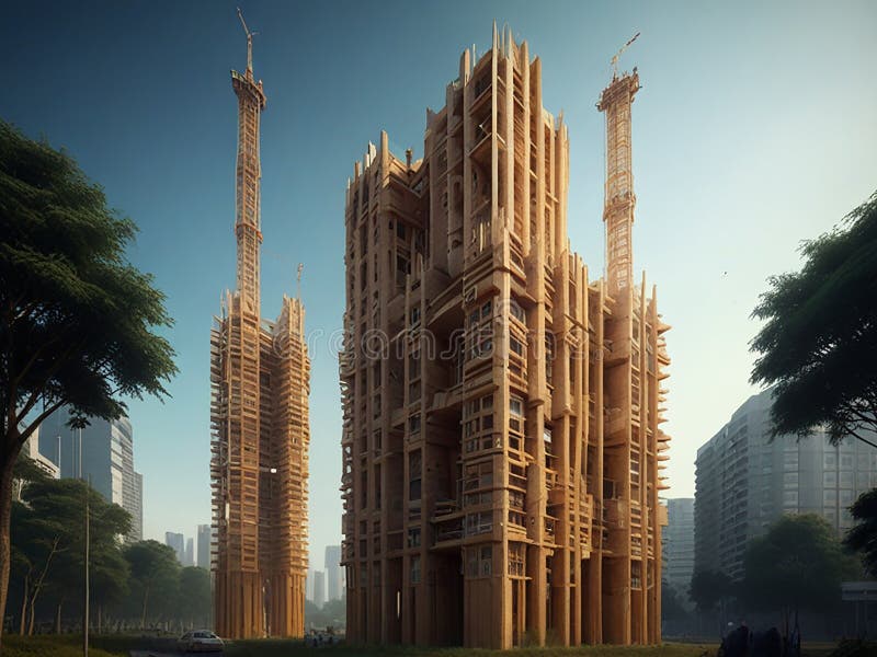 Semi-finished Building Construction from Wood and Bamboo Stock ...