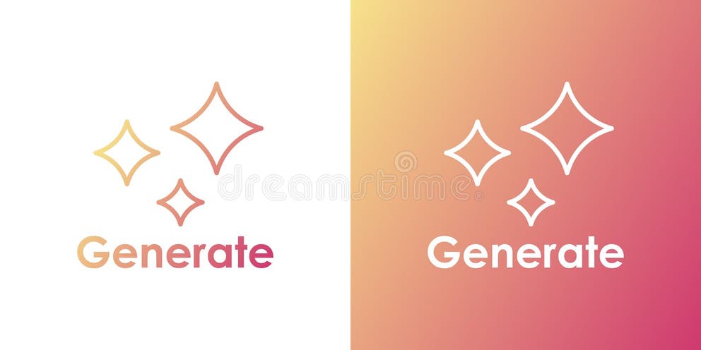 Generate AI symbols stock vector. Illustration of tags - 366617855